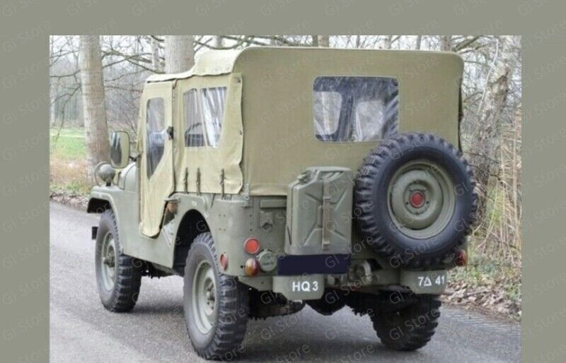 Canvas Soft Top for Jeep Willys CJ3A,CJ3B,CJ5,M38,M38A1 Fits on Cross ...