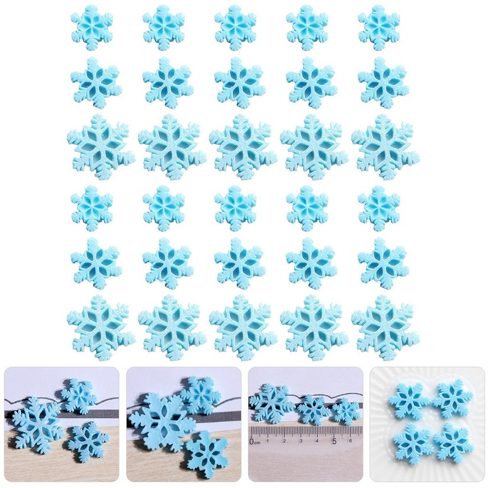 50 Pcs Miniature Snowflakes for Crafts Shaped Embellishment Ornament ...