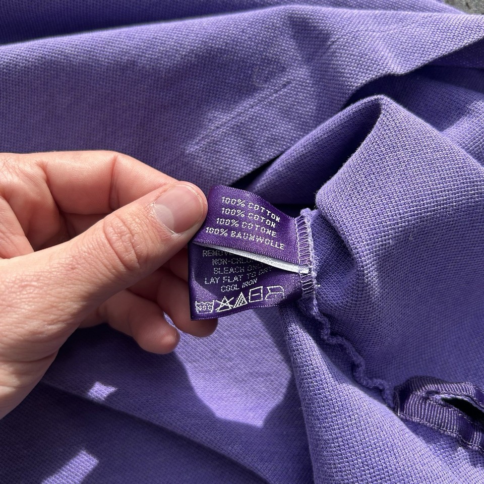 Ralph Lauren Purple Label 100% Cotton Purple Polo Shirt Custom Tailored ...
