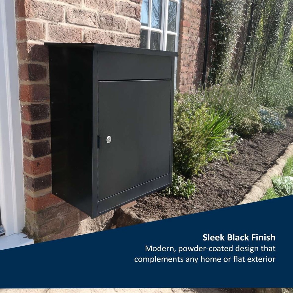 Lockable Metal Parcel Delivery Secure Dropbox Outdoor Storage Letter ...