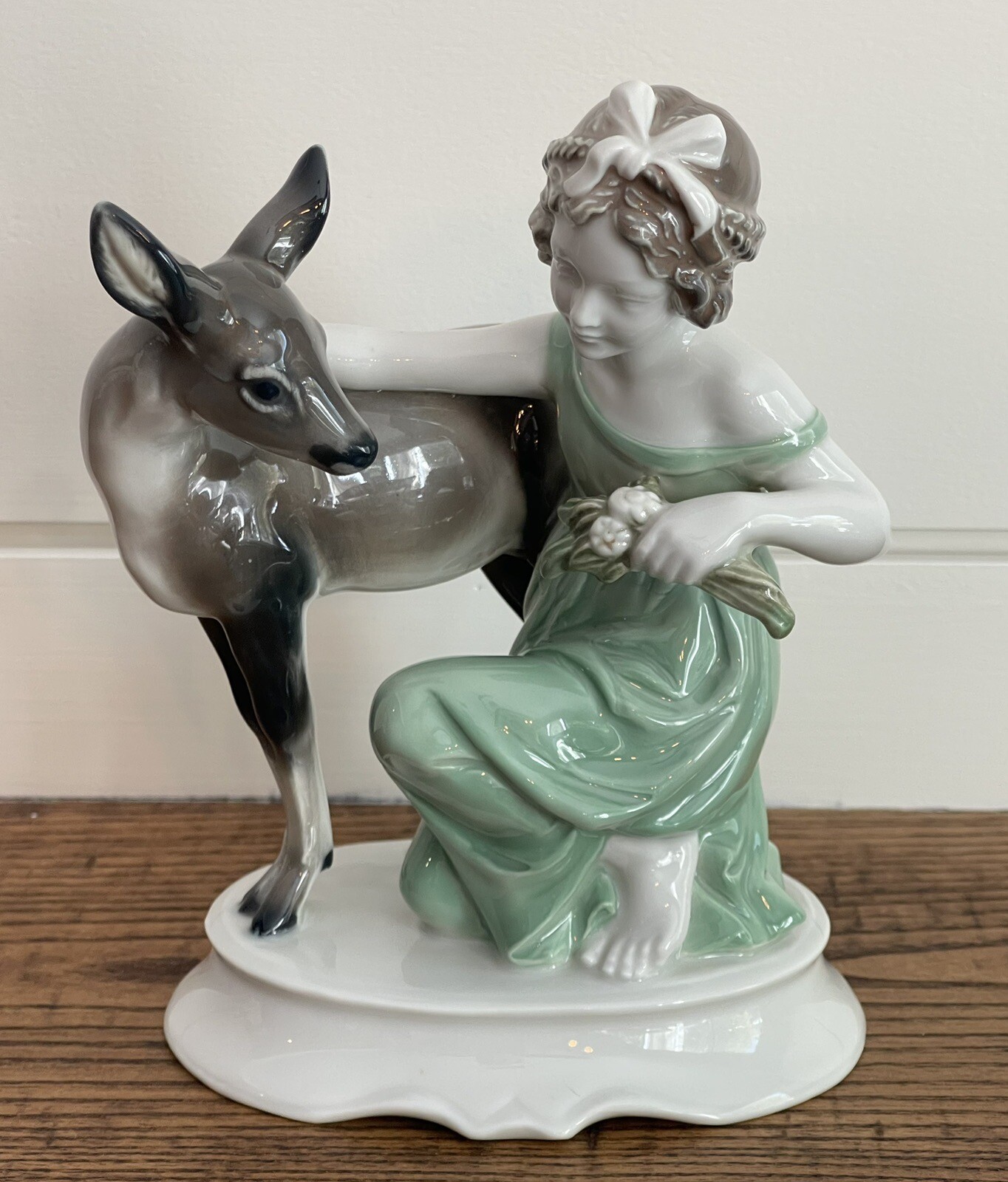 1936 Rosenthal-Max Fritz Large Porcelain Girl with Deer-Form# 1281 ...