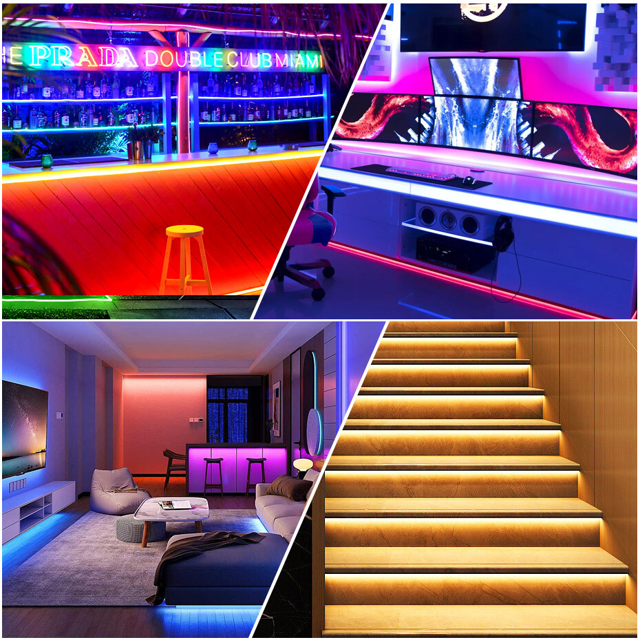 65ft Double-side Neon LED Light Strip 12V 24V Rope Tube Waterproof ...