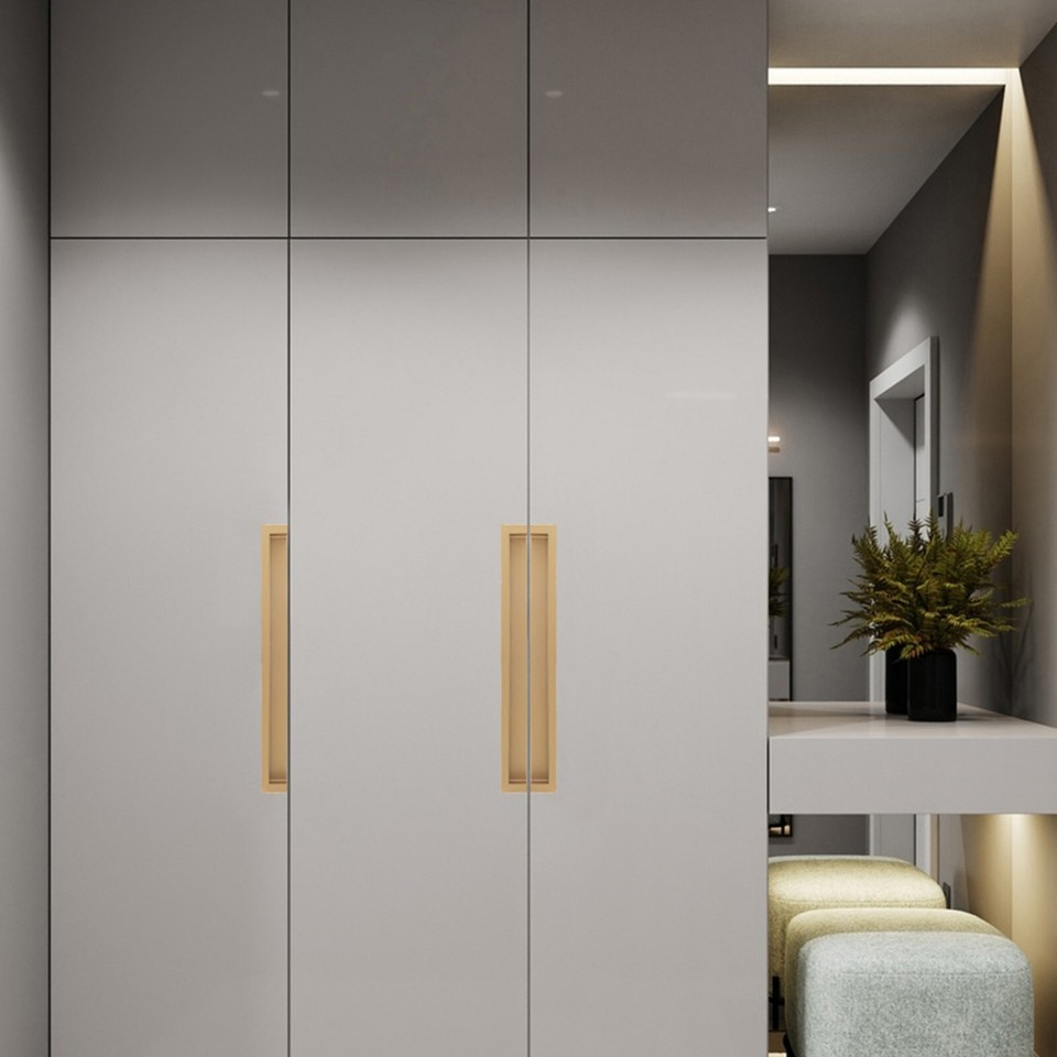 Modern Solid Invisible Concealed Embedded Concealed Pull Handle | eBay