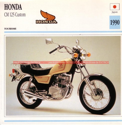 HONDA CM 125 Custom CM125 1990 : Fiche Moto #000992 | eBay