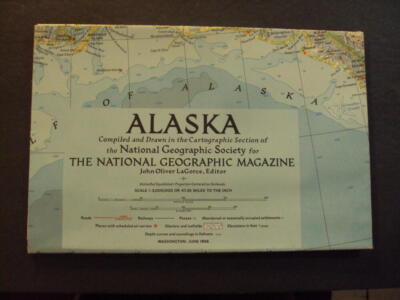 National Geographic Map Of Alaska Jun 1956 ID:90739 | eBay