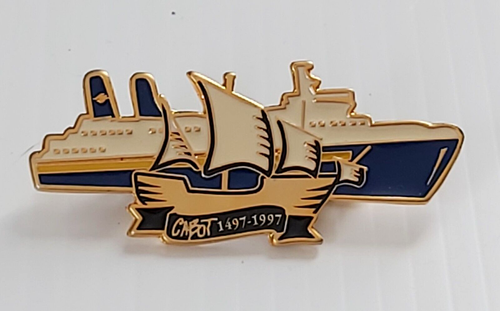 Vintage JOHN CABOT Sailing Ship Newfoundland 500 Years 1497-1997 Lapel ...