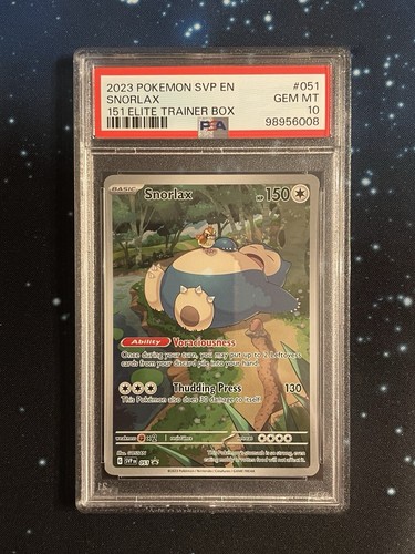 2023 Pokémon Snorlax Relaxo Black Star Promo 051 Full Art 151 ETB PSA 10 GEM M | eBay