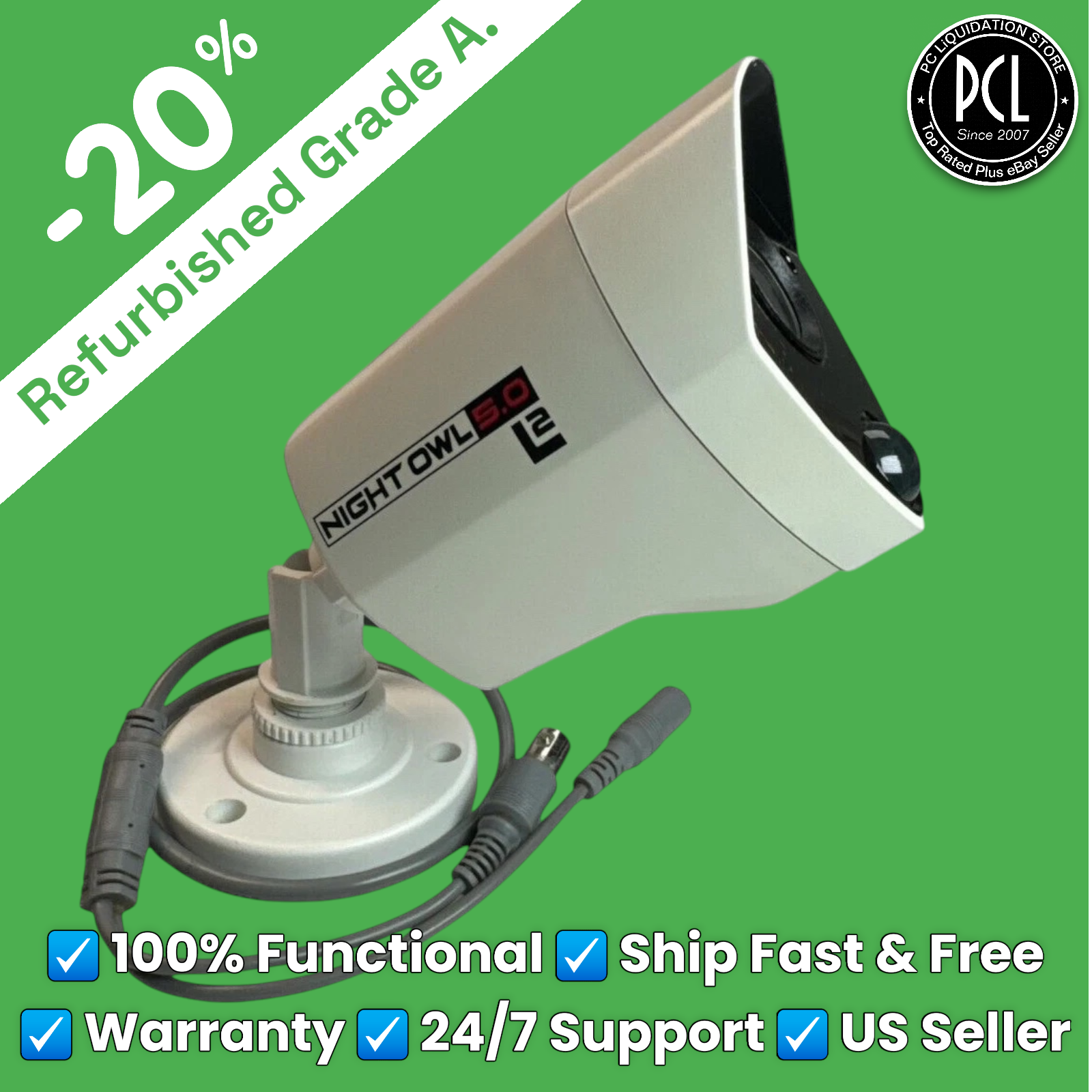 Night Owl 5.0 L2 5MP HD Wired Security Infrared Camera CM-PTHD50NW-BU ...