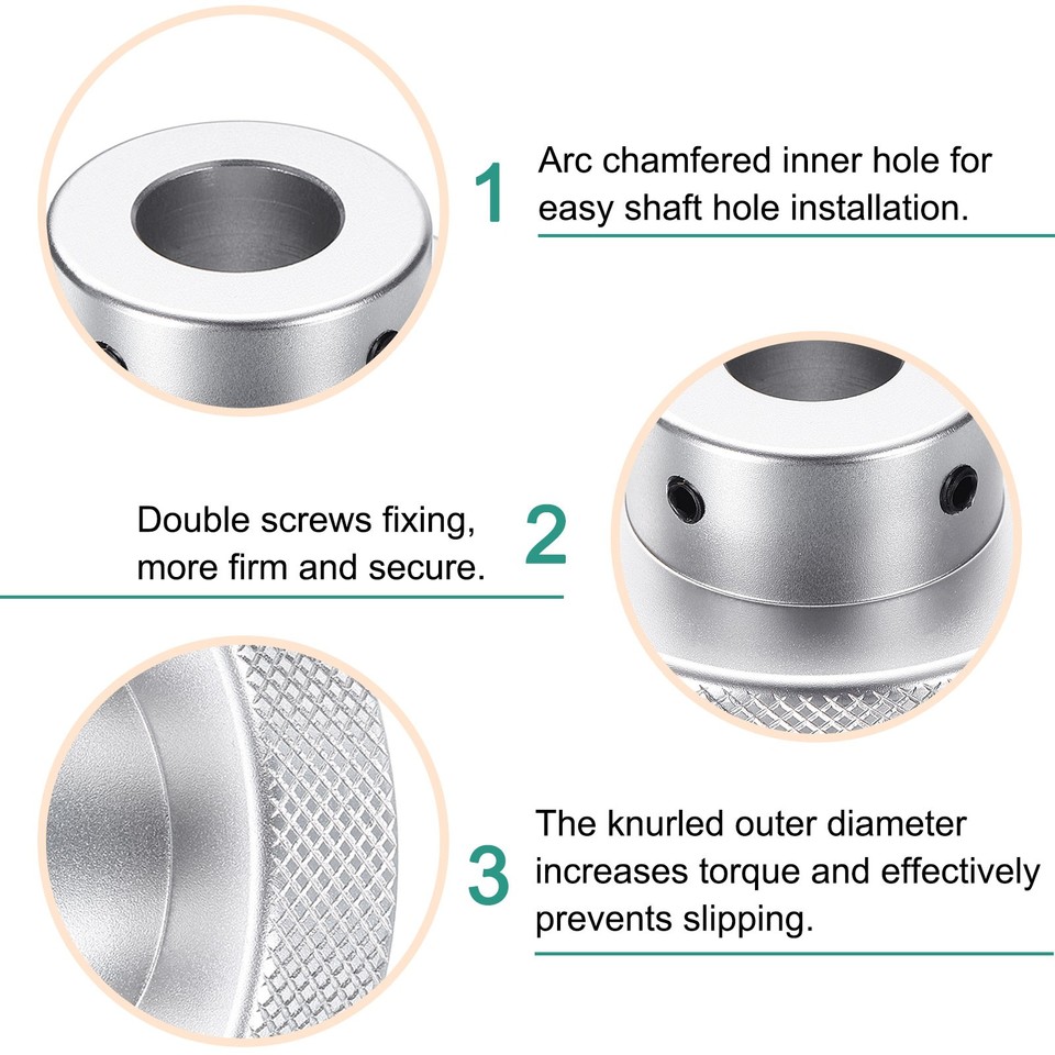 Aluminum Alloy Handwheel 60mm OD 18mm Bore Hand Wheel for Lathe, Silver ...