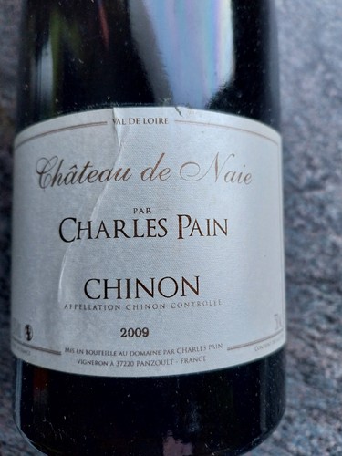 1 CHINON ROUGE CHARLES PAIN 2009 CHATEAU DE NAIE 75CL 13% PORT GRATUIT ...