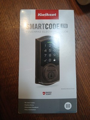 Kwikset SmartCode 270 Touchpad Venetian Bronze Electronic Deadbolt ...