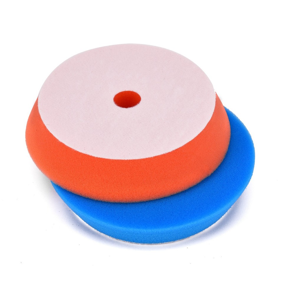 5pcs 6 Inch Flat Sponge Buff Buffing Pads Waxing Polishing Pad Set Car ...