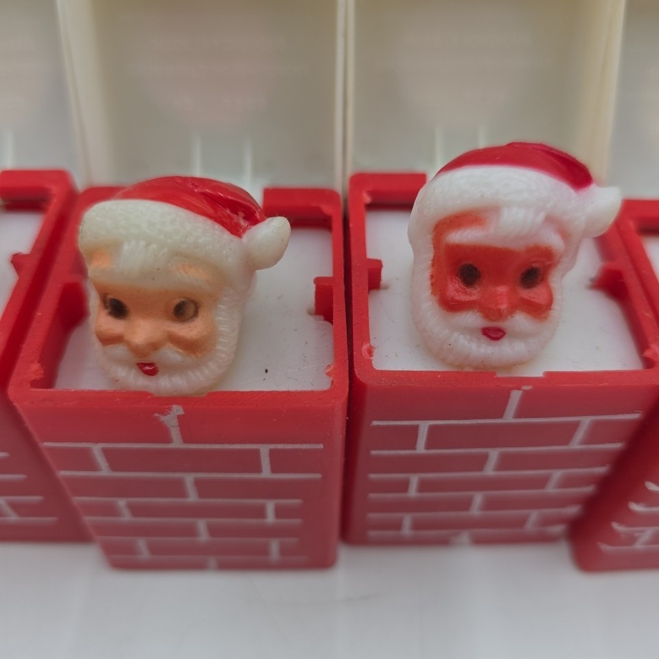Vtg Christmas Santa In Chimney Pop Up Toy DISPLAY Box #7003 Fun World ...