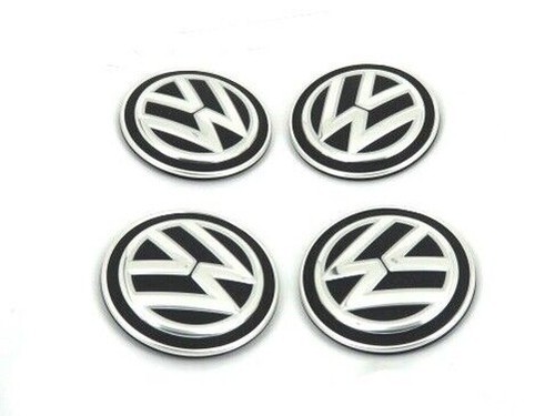 4 x Genuine New VOLKSWAGEN VW DYNAMIC CENTRE CAP BADGE Emblem ...