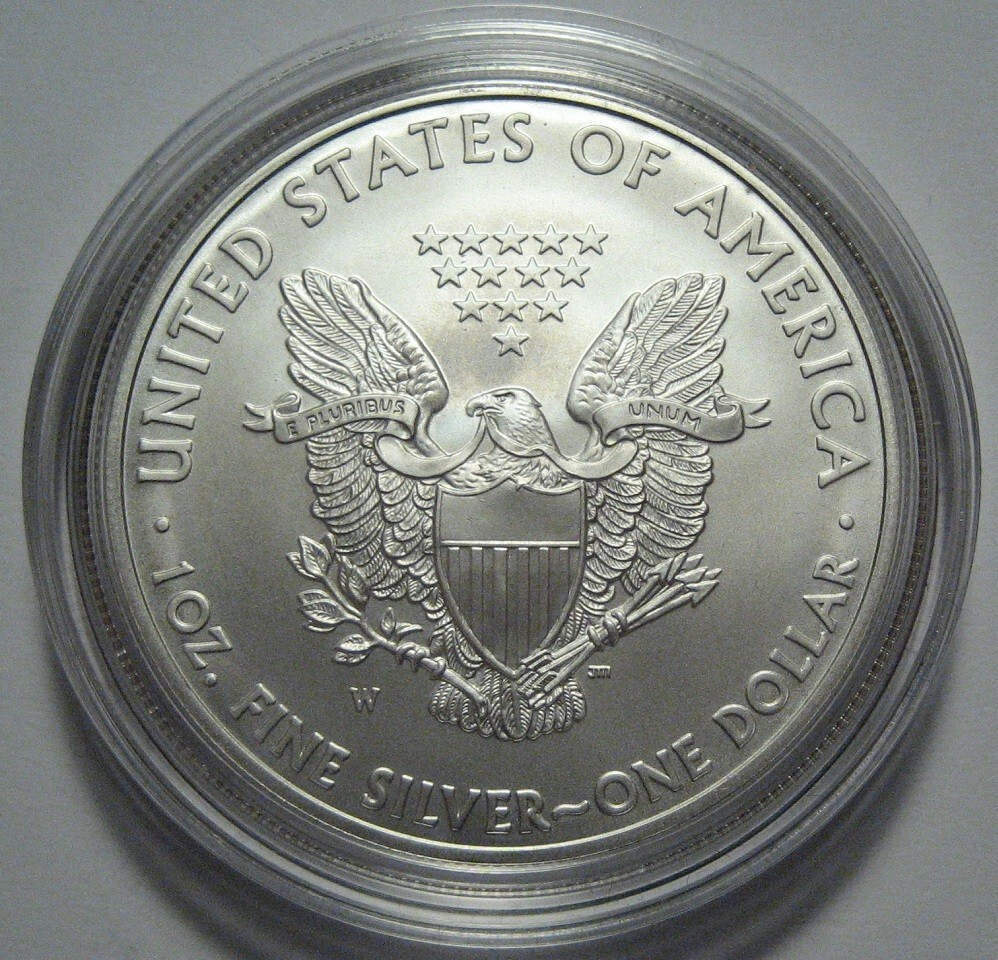 = 2008-W BU BURNISHED American SILVER Eagle Dollar ASE Coin with Box ...