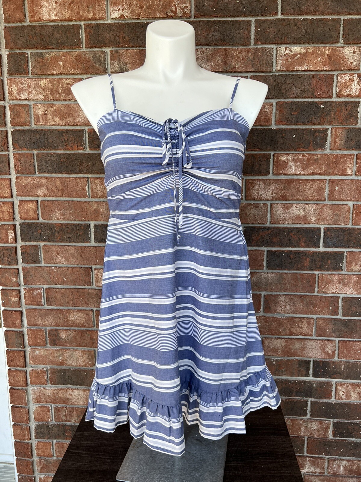 Copper Key Blue and White Striped Sun Dress Spaghetti Straps, Beach ...