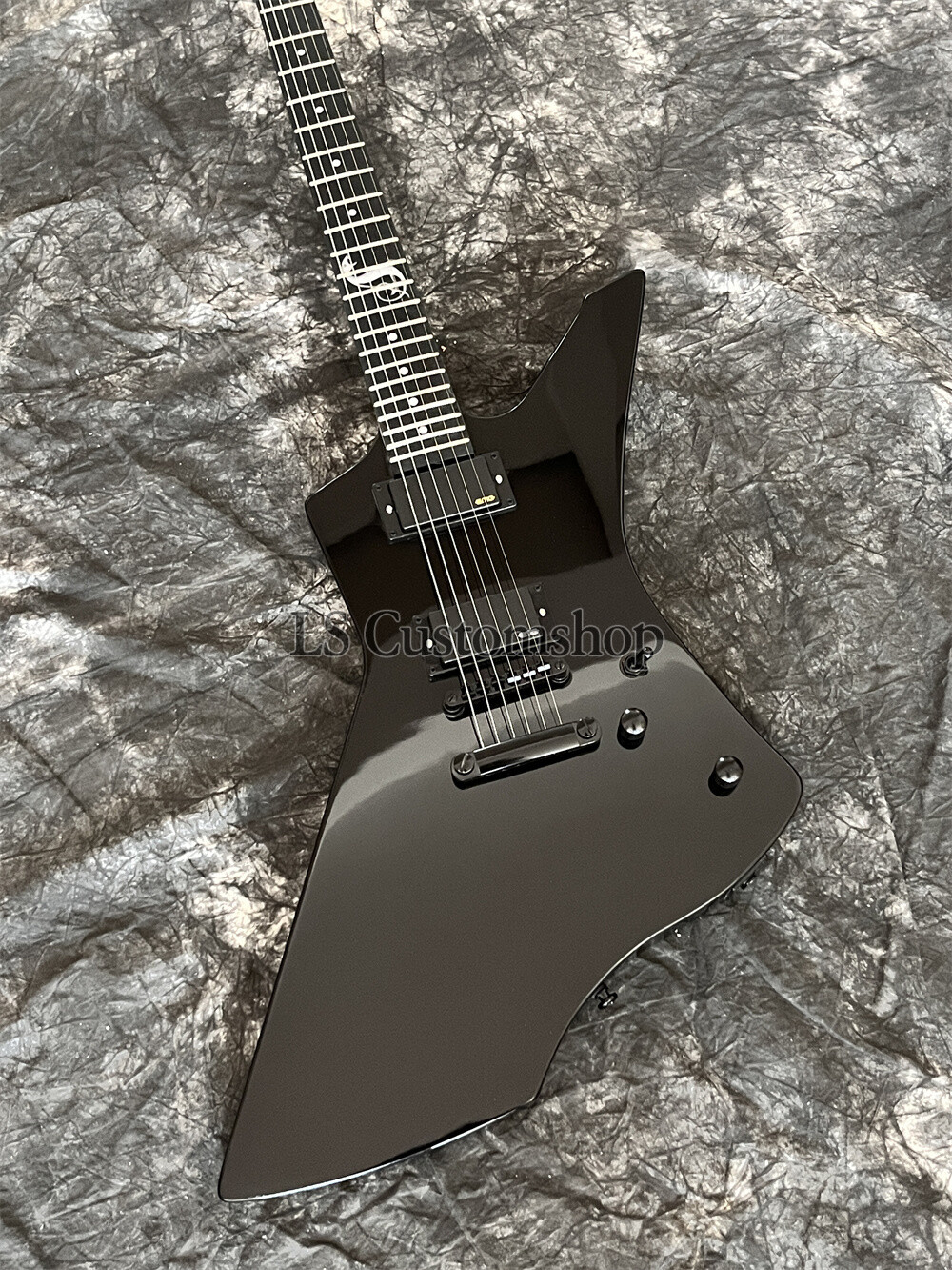 James Snakebyte Electric Guitar Active Pickup Snake Inlay Black ...