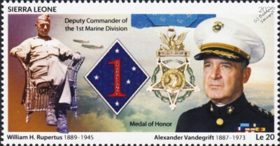 WWII GUADALCANAL USMC Gen. ALEXANDER VANDEGRIFT & WILLIAM RUPERTUS ...