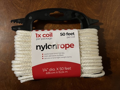 Natural Home .25" dia. 50ft Non-Abrasive Surface Rope - 100lbs Load ...