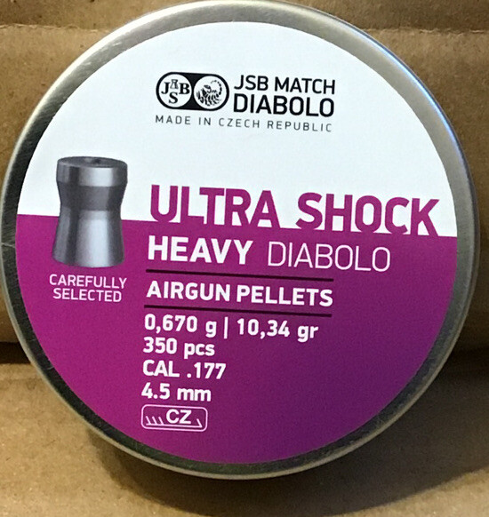 JSB Ultra Shock Heavy Diabolo .177 caliber 350ct Airgun Pellets | eBay