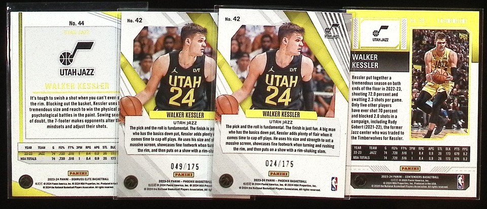 Walker Kessler-Utah Jazz Player Lot 35 Cards Rookies #'d Prizms + | eBay