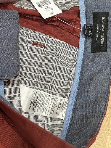 Banana Republic Mason Stretch Taper Chinos 30x30 Coral Red NWT | eBay