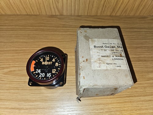 WW2 WWII RAF Lancaster Mosquito +24lb 6A/1581 Boost Gauge Aircraft ...
