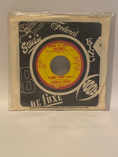 GENERAL CROOK: Gimme Some Part 1/Part 2 DOWN TO EARTH Soul Funk 45 ...