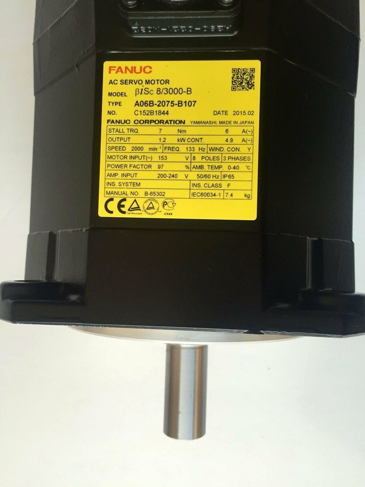 One Used Fanuc A06B-2075-B107 Servo Motor Tested Free shipping#LJ | eBay
