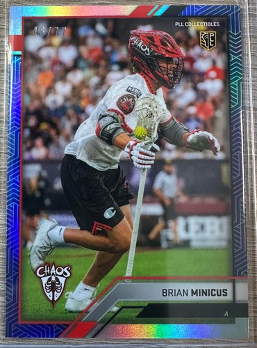 2023 PREMIER LACROSSE LEAGUE PLL SNAPSHOT BRIAN MINICUS BLUE SP CARD ...