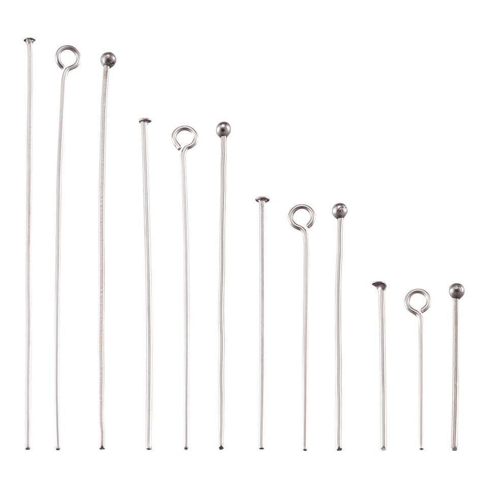 720pcs/box Flat Head Pins Ball Head Pins Eye Pins Findings 20mm 30mm ...