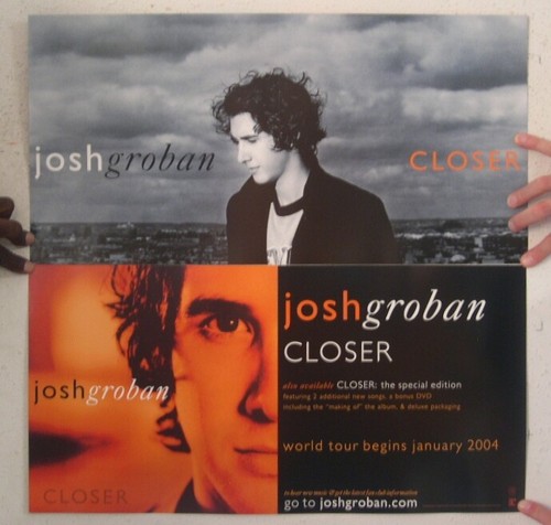 Josh Groban Poster Closer Album DVD Promo 2-Sided | eBay