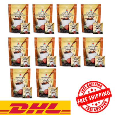 10 Packs DXN Lingzhi Black Coffee Ganoderma Reishi Instant Classic Cafe ...