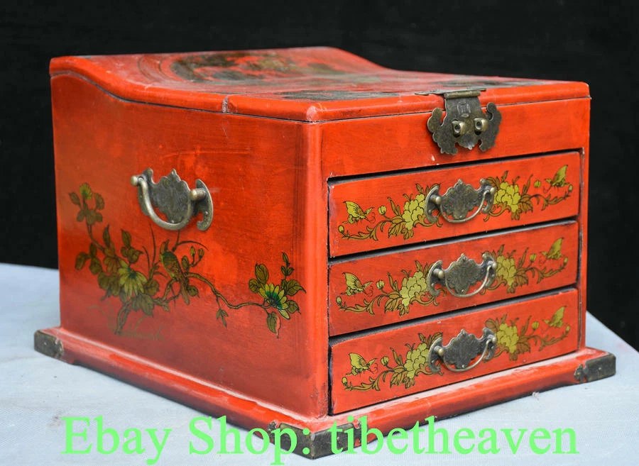 Antique Chinese Makeup Box | Saubhaya Makeup