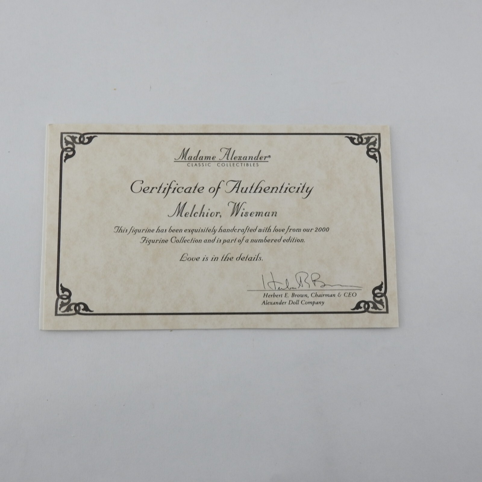 Madame Alexander Classic Collectibles Nativity Set MELCHIOR Wiseman ...