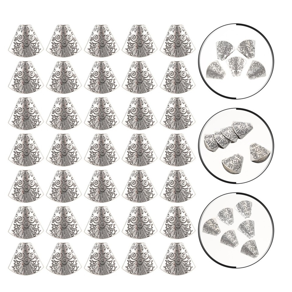 1 Set Tassel End Caps Tassel Making End Caps Alloy Cord Suede End Cap ...