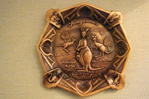 Vintage Souvenir Australia Kangaroos Copper Wall Decor w/ Koala, Black ...