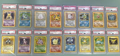 1999 Pokemon Base Set Unlimited COMPLETE PSA 9 HOLO SET of 16 Cards | eBay