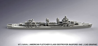 3x 1:1250 USS Radford 1942 | eBay