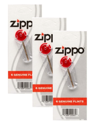 Authentic Zippo Replacement Lighter Flint 3 Pack, 18 Flints for Clipper ...