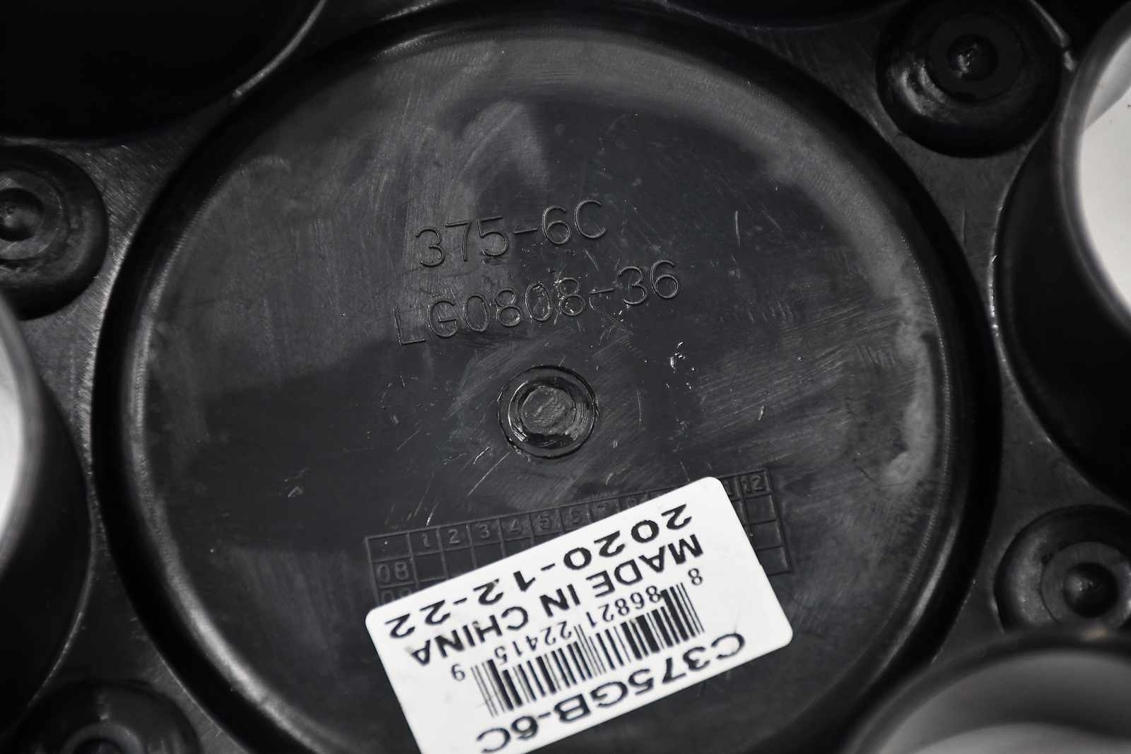 Vision 375 Warrior Gloss Black 6 Lug Wheel Center Cap C375GB-6C 6x5.5 ...