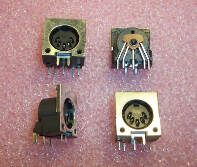 QTY (10) 57PC5FS SWITCHCRAFT 5 PIN R/A DIN AUDIO/VIDEO RECEPTACLES ...