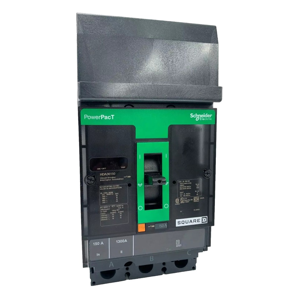 NIB - Square D - HDA36150 - Powerpact H Circuit Breaker, 150A, 3 Pole ...