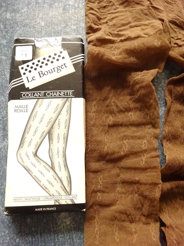 Tights Chain Fishnet Vintage Le Bourget Size 1 FR36/38 UK8.5 USA /D34 ...