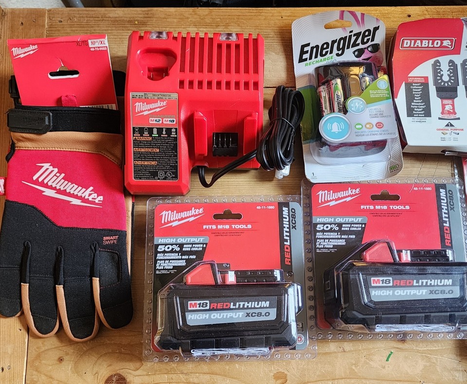 Genuine Milwaukee M18 2 Pack XC 8.0 HO 8.00 Ah Battery FRESH tons of ...