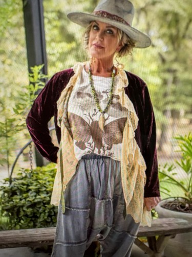 NEW! Jaded Gypsy Dream Weaver Womens Jacket in Merlot Lots Of Lace And ...