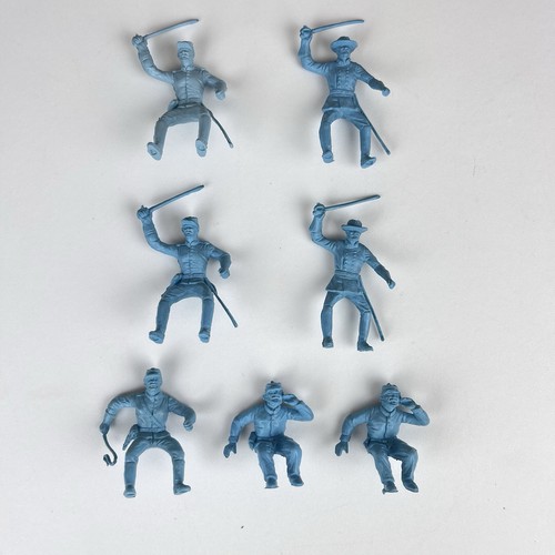 Marx 7 Battle Blue & Gray Civil War Mounted Cavalry Soldier Figures ...
