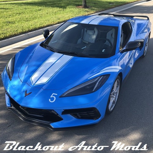 2020-2023 C8 Corvette Coupe Racing Stripe Kit 2 - C8R Type Graphics ...