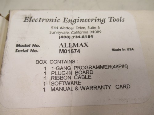 eeTools AllMax M01574 Universal Device Programmer Electronic ...