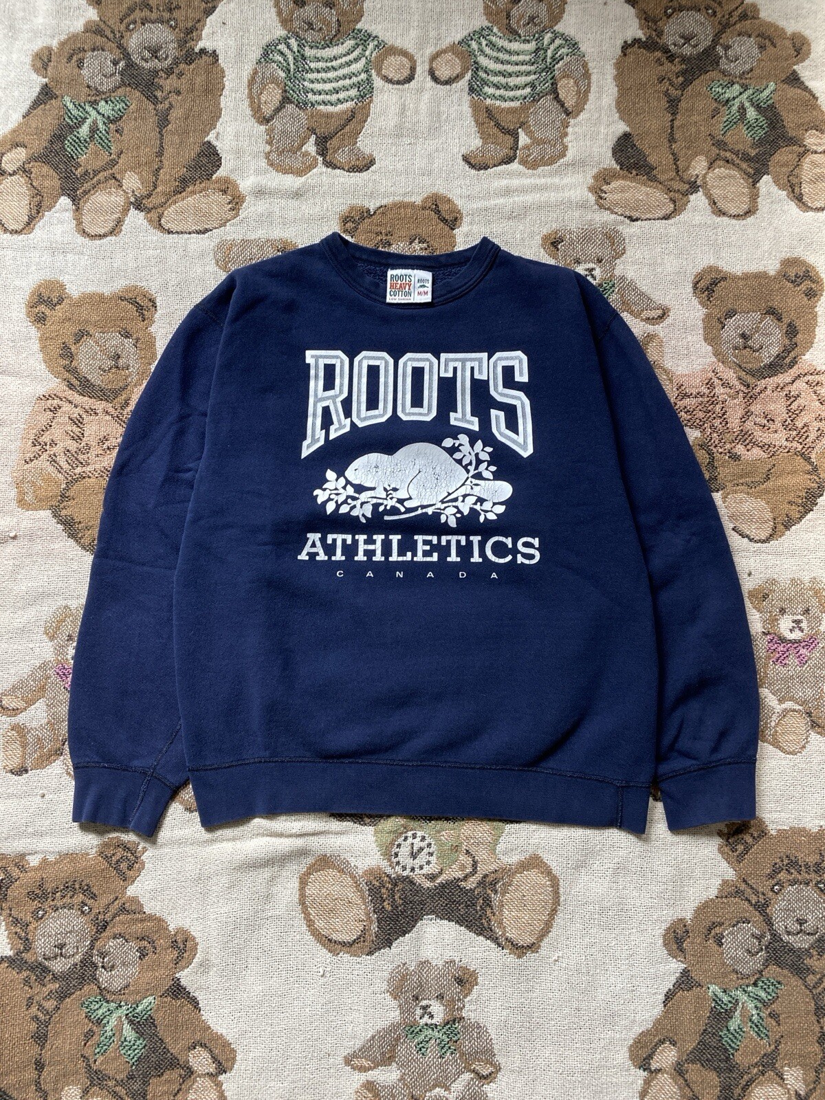 Vintage Roots Canada Pullover Crewneck Sweater - Navy - Medium | eBay